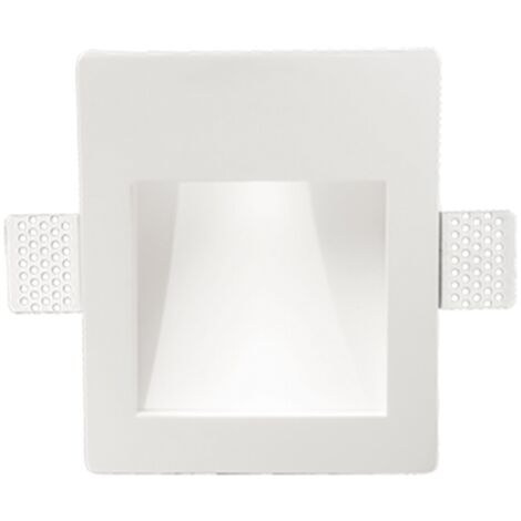 Lampada faretto da incasso LED FUNKY in gesso verniciato Bianco 14x17 cm