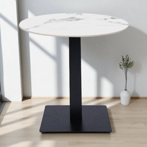 Tavolo pub ristorante bar rotondo 70 cm Top esterno effetto Marmo ...