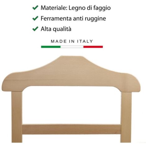 Indossatore da camera in legno massello ELEGANCE NATURALE