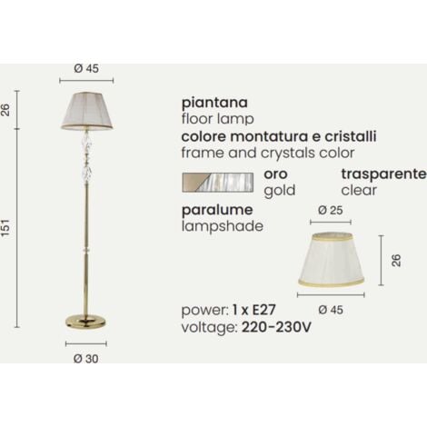 Piantana 1306 in vetro soffiato lavorato a mano H177 cm
