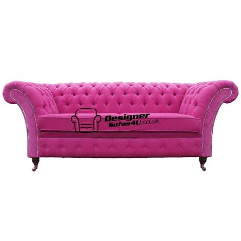 Fuchsia Tufted Sofa | Baci Living Room