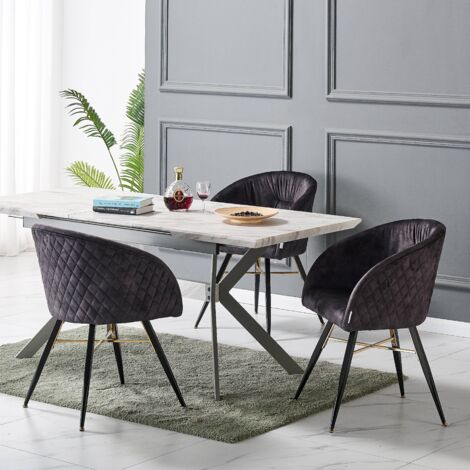 Blaze LUX Vittorio Dining Set - a White Extendable Dining Table and Set ...