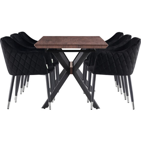 Blaze LUX Verona Dining Set - a Walnut Extendable Dining Table and Set ...