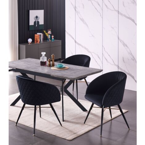 Blaze LUX Vittorio Dining Set - a Walnut Extendable Dining Table and ...