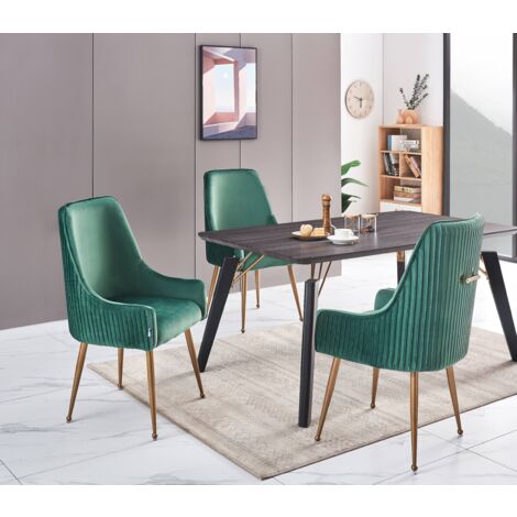 Cosmo LUX Soho Dining Set - a Black Wooden Dining Table and Set of 4 ...