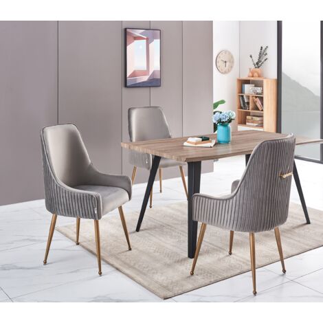 Rocco LUX Soho Dining Set - a Walnut Wooden Dining Table and Set of 4 ...