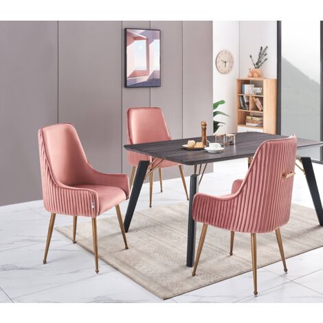 Cosmo LUX Soho Dining Set - a Black Wooden Dining Table and Set of 4 ...