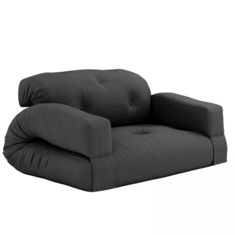 Canapé futon convertible HIPPO SOFA couleur gris foncé