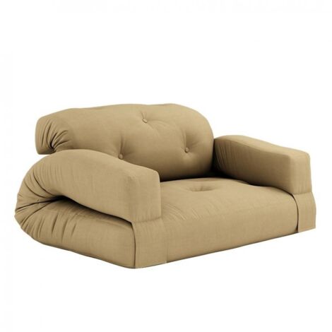 Canapé futon convertible HIPPO SOFA couleur beige blé