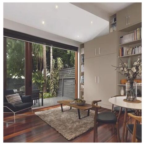 Lit relevable vertical MELAMIX couchage 140x190cm Laqué argile