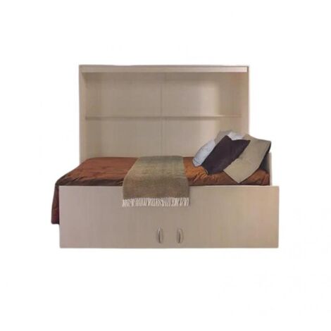 Lit escamotable horizontal ARLITEC MELAMIX couchage 120x190cm mélaminé ...