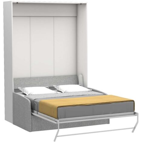 Lit escamotable vertical canapé avec 2 armoires demi-porte MULTIMO SOFA ...