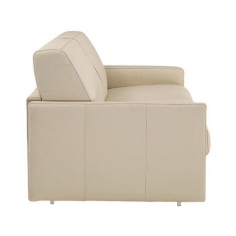 Canapé fixe SUN 3 places maxi 198 cm accoudoirs fins microtweed enjoy beige