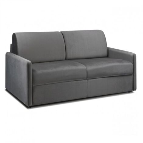 Canapé fixe SUN 3 places maxi 198 cm accoudoirs fins tweed twist gris