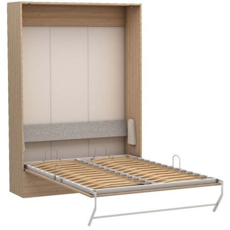 Lit escamotable vertical MULTIMO couchage 140x200cm chêne