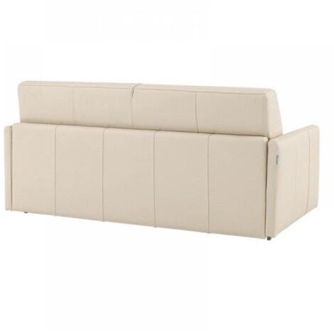 Canapé fixe SUN 3 places maxi 198 cm accoudoirs fins tweed twist crème