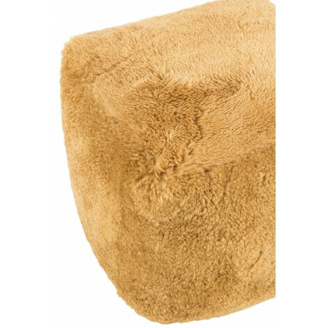 Pouf Carré ROSA Peau de Mouton / Ocre