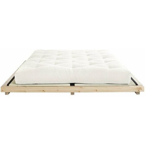 Sommier futon DOCK BED pin laqué naturel couchage 160 cm