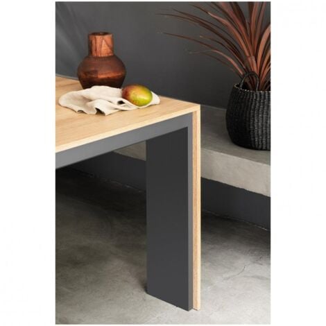 Table console extensible 12 couverts LEONARDO 45/270x120x75cm coloris ...