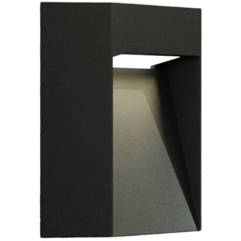 Applique de facade LED Dijora anti corrosion en aluminium gris ...