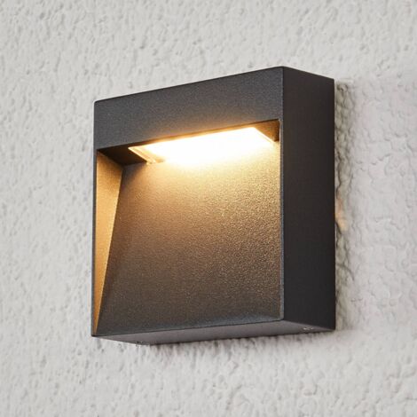 Applique de facade LED Dijora anti corrosion en aluminium gris ...