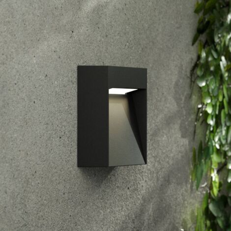 Applique de facade LED Dijora anti corrosion en aluminium gris ...