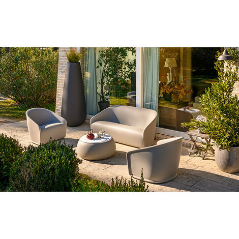 Settembre Sofa Mogano seduta divano sofa poltrona per interno esterno in polietilene Plust bar ...