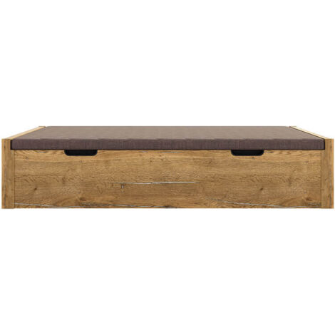 Canapé Abatible Arcón de madera con tirador embutido altura 34 cm ...