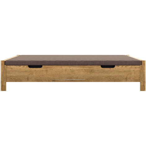 Canapé Abatible Arcón de madera con patas y tirador embutido altura 34 ...