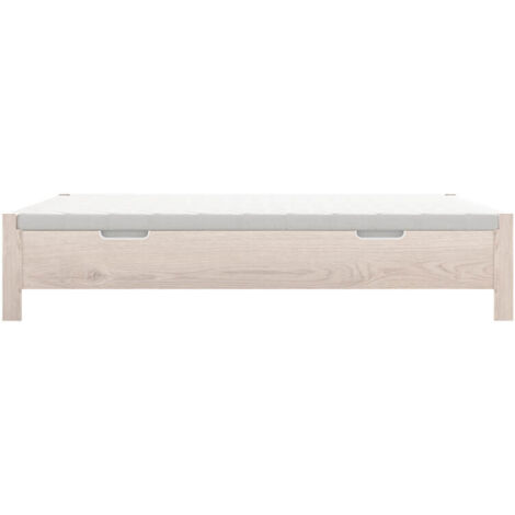 Canapé Abatible Arcón de madera con patas y tirador embutido altura 34 ...