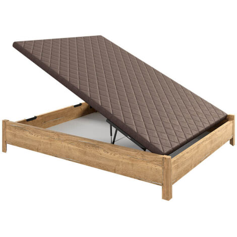 Canapé Abatible Arcón de madera con patas y tirador embutido altura 34 ...