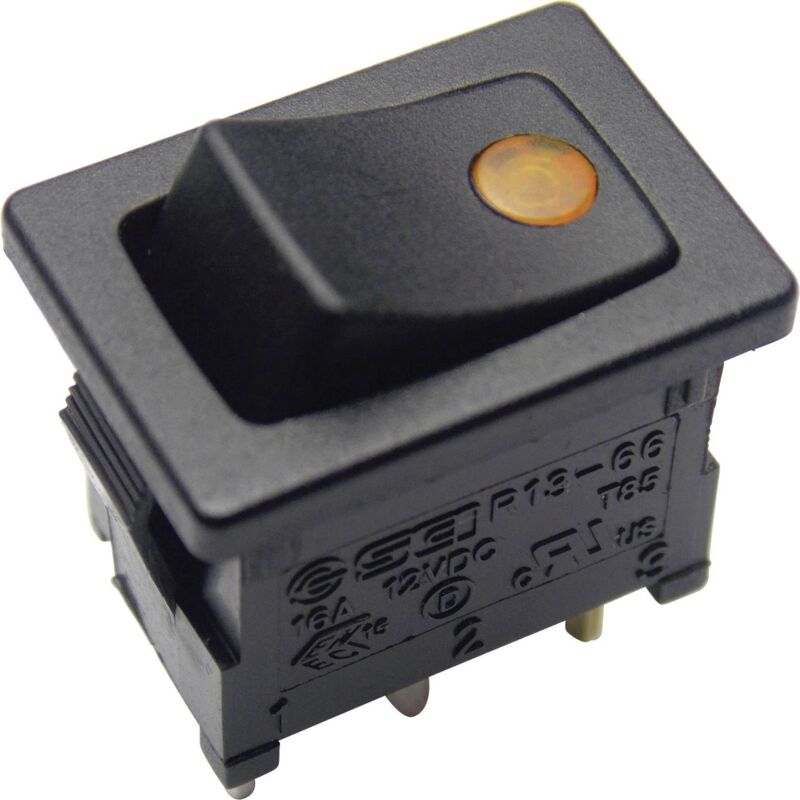 INTERRUPTEUR À BASCULE TRU COMPONENTS TC-R13-66B2-02 B/B 1587832 12 V/DC 16 A 1 X OFF/ON À ...