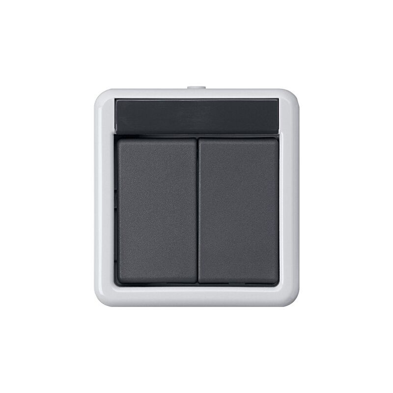GIRA KNX BOUTON-POUSSOIR DOUBLE 516230 BA AP GRIS 2PUNKT BUSSYSTEM ...