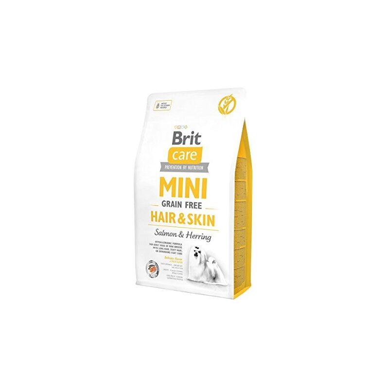 BRIT CARE MINI HAIR SKIN ALIMENT POUR CHIEN À BASE DE SAUMON ET HARENG ...