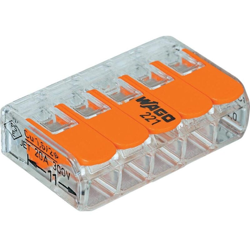 BORNE WAGO 221 MINI 5X4MM2 A 60273345