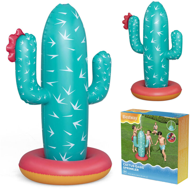 BESTWAY ARROSEUR GONFLABLE CACTUS OASIS - 74 CM X 56 CM X 104 CM - VERT ...