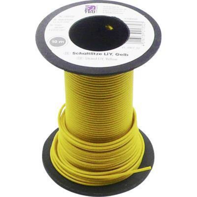 FIL DE CÂBLAGE LIY TRU COMPONENTS 1565158 1 X 0.22 MM² JAUNE 10 M