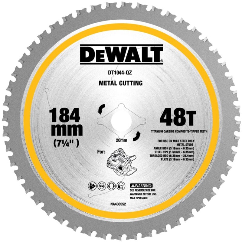 DEWALT - LAME DE SCIE CIRCULAIRE MÉTALLIQUE POUR SCIE CIRCULAIRE DCS383 ...