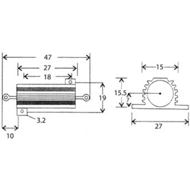 RESISTOR 25W 3E3 POWER RESISTORS RG3E3
