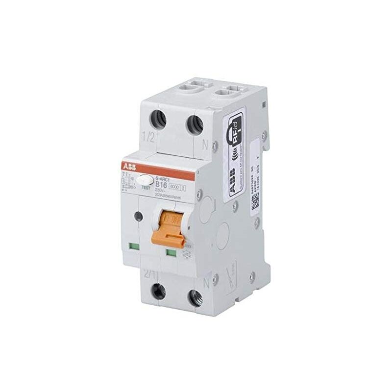 ABB STOTZ S&J INTERRUPTEUR ANTI-FEU B16,6KA,1P+N S-ARC1 B16 2CSA255901R9165
