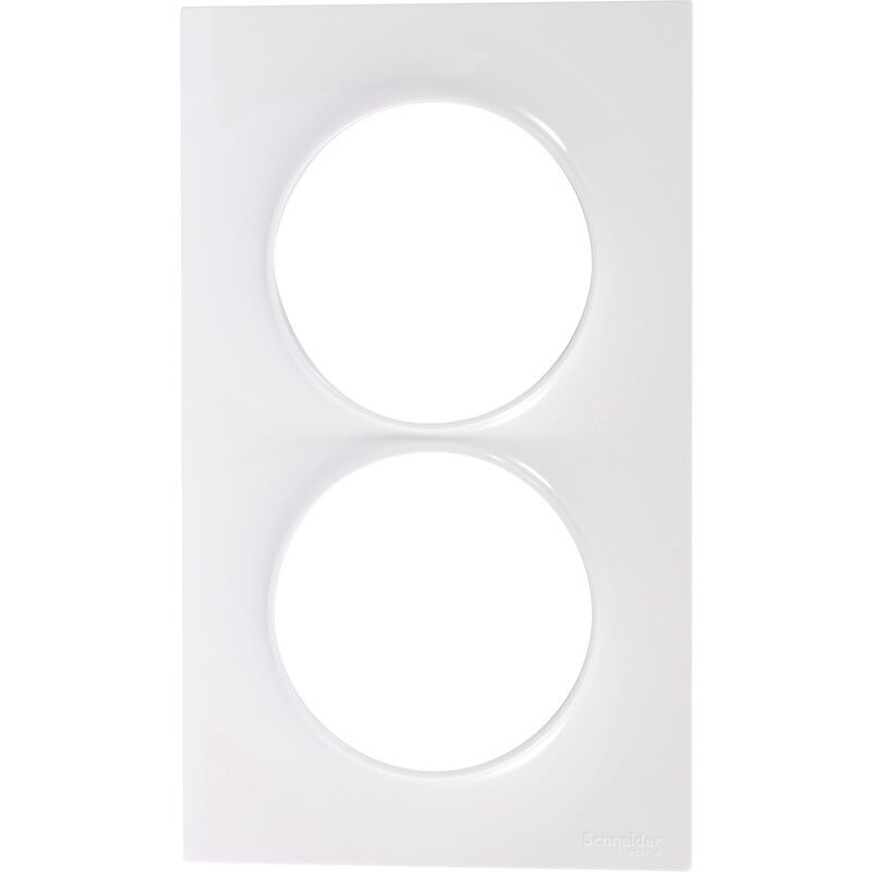 PLAQUE ODACE STYL SCHNEIDER 2 POSTES - BLANC S520714