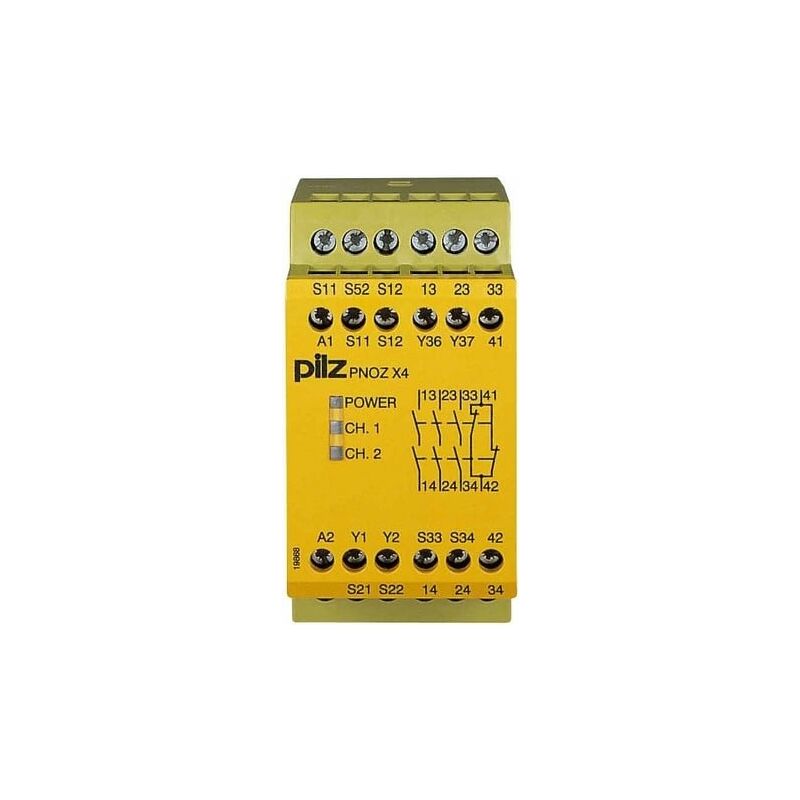PILZ NOT-AUS-SCHALTGERÄT 24VDC 3N/O 1N/C PNOZ X4 774730