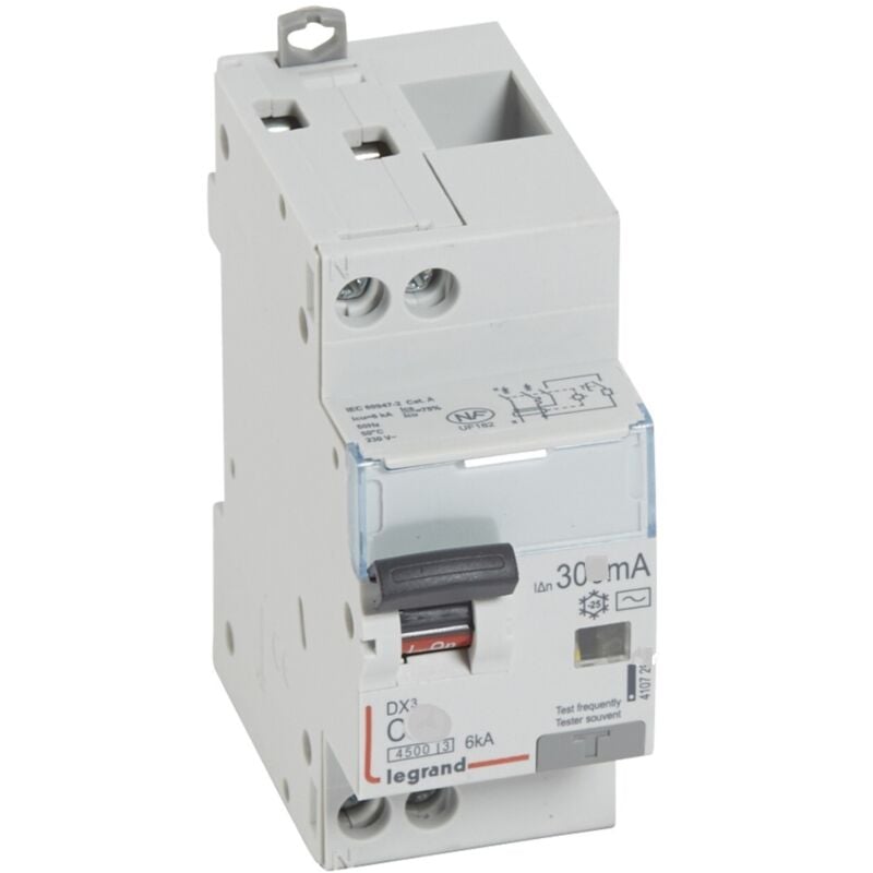 DISJONCTEUR DIFFÉRENTIEL DX³ 4500-VIS/AUTO-U+N 230V 40A-TYPEAC-30MA-6KA COURBE C-TÊTE DE GROUPE ...