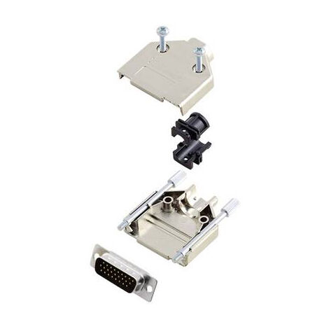 Kit embase SUB-D mâle Amphenol L17DTPK-M-09+L717HDE15P 180 ° Nombre de ...