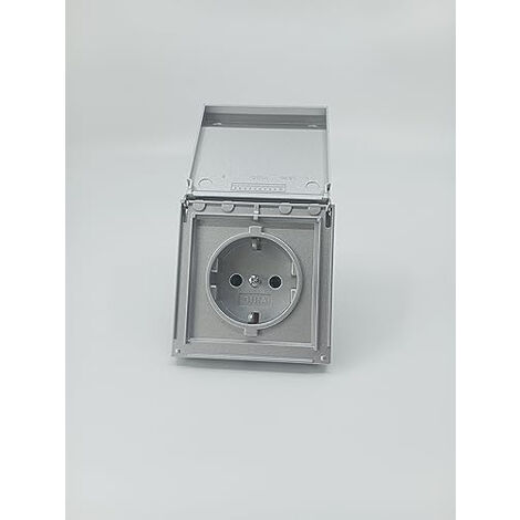GIRA 445465 PRISE DE COURANT EN ALUMINIUM AVEC CLAPET IP44