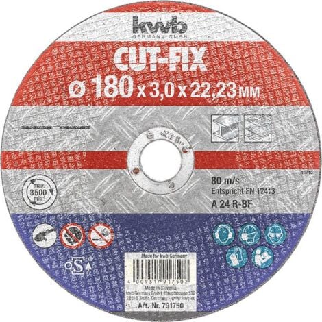 KWB DISQUE DE COUPE CUT-FIX 791 750 (180 X 22, ÉPAISSEUR 3,0 MM, POUR LE MÉTAL ET L'ACIER, POUR ...