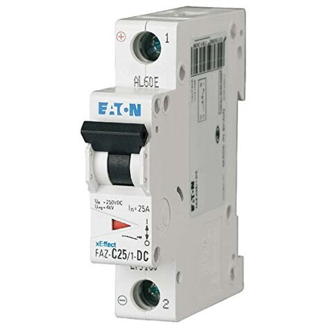 Disjoncteur modulaire 25A 1p courbe C DC EATON FAZ-C25/1-DC