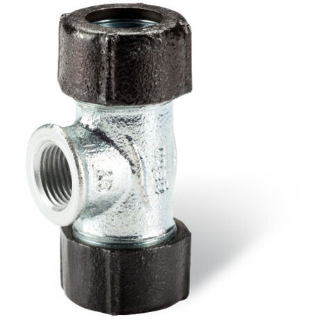 Té à compression Gebo QUICK QT 1" pour tubes en acier