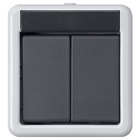 GIRA KNX BOUTON-POUSSOIR DOUBLE 516230 BA AP GRIS 2PUNKT BUSSYSTEM ...