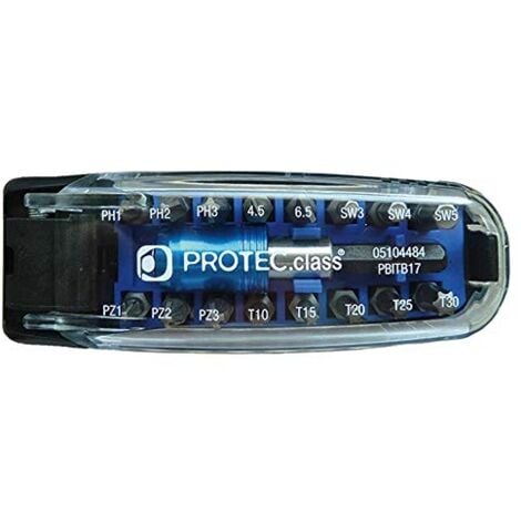 PROTEC PBITB17 BOÎTE DE 17 EMBOUTS SL, PH, PZ, T, SW PROTEC.CLASS